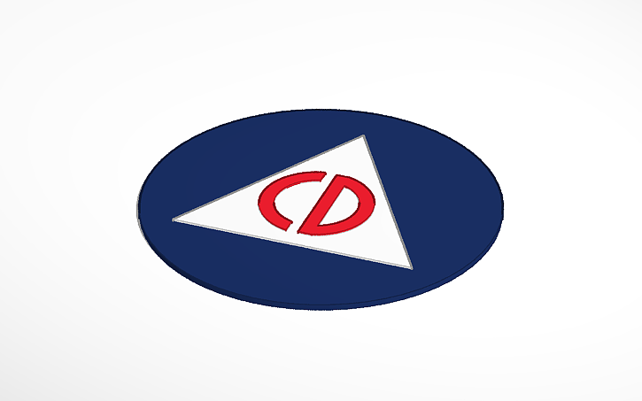 3D design civil defense logo - Tinkercad
