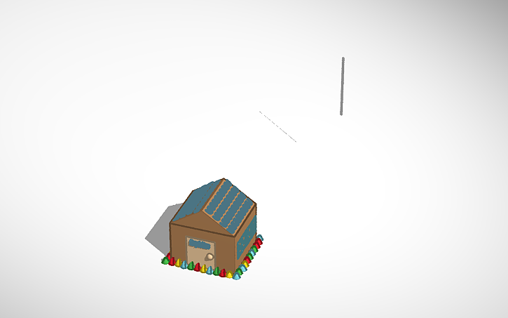 3D design ginger bread house - Tinkercad