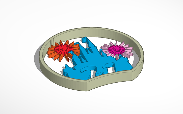 3D design Castle With Fireworks - Tinkercad