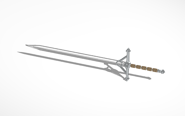 3D design Elven Claymore - Dawns' Light - Tinkercad