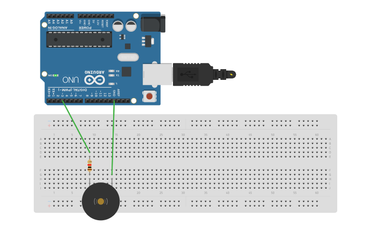 Circuit design BirthDay song - Tinkercad