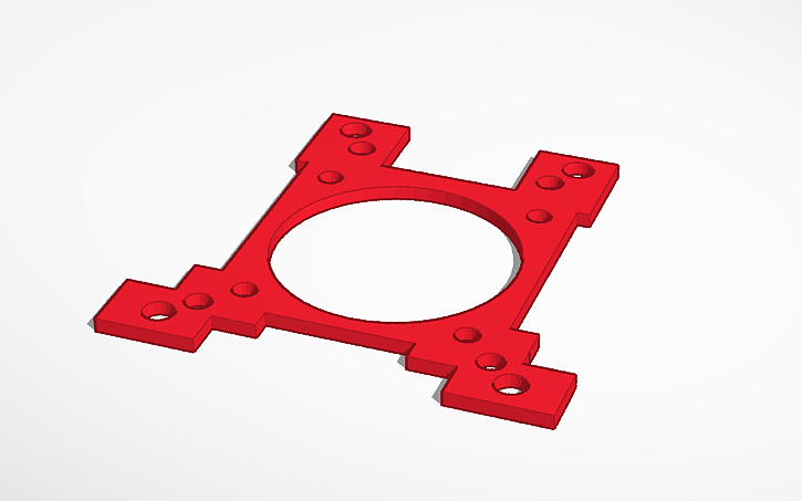 3D design 24hp motor mount pattern - Tinkercad
