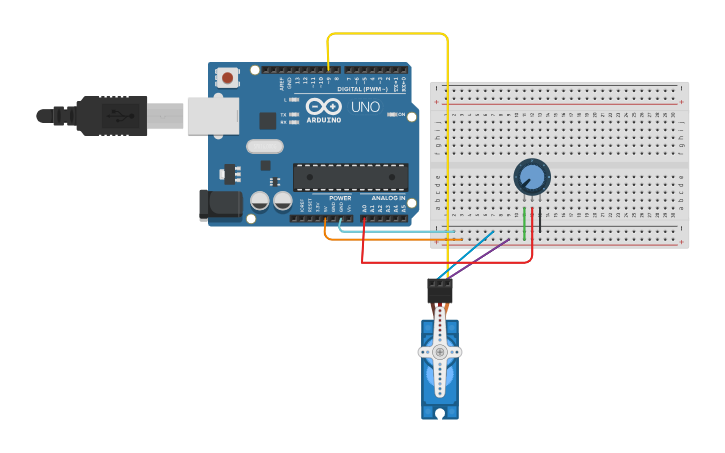 Circuit design 13b_Servo Motor_Knob - Tinkercad