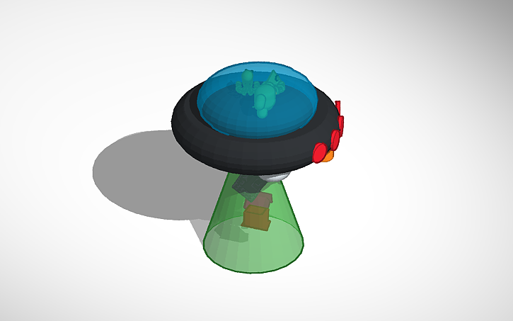 3D design Alien and UFO - Tinkercad