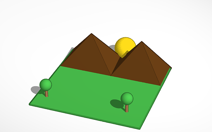 3D design paisaje. - Tinkercad