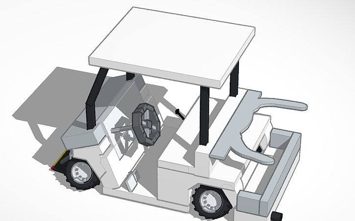 3D design Riced out golf cart - Tinkercad