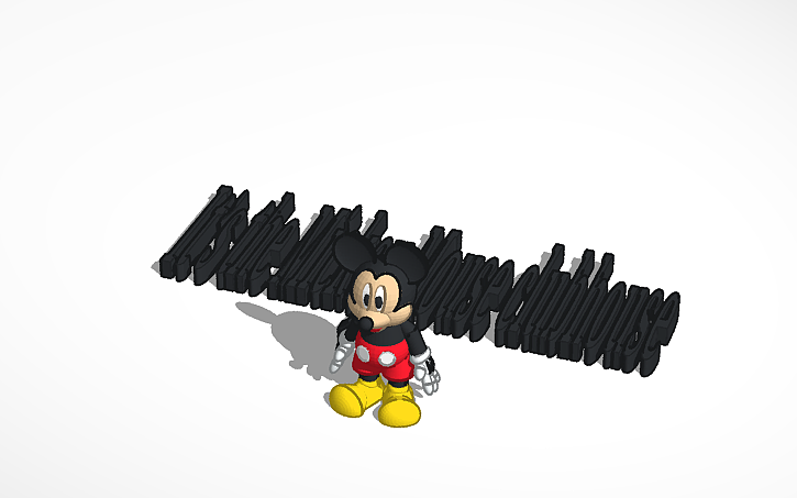 3D design Mickey mouse - Tinkercad