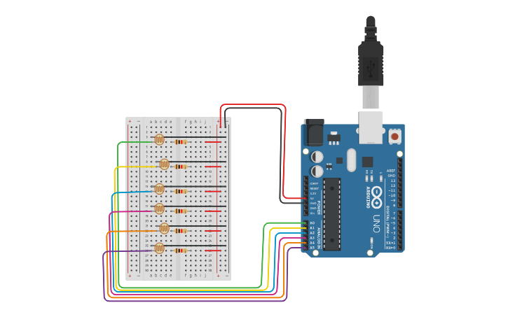 Circuit design IBM Punch card machine - Tinkercad
