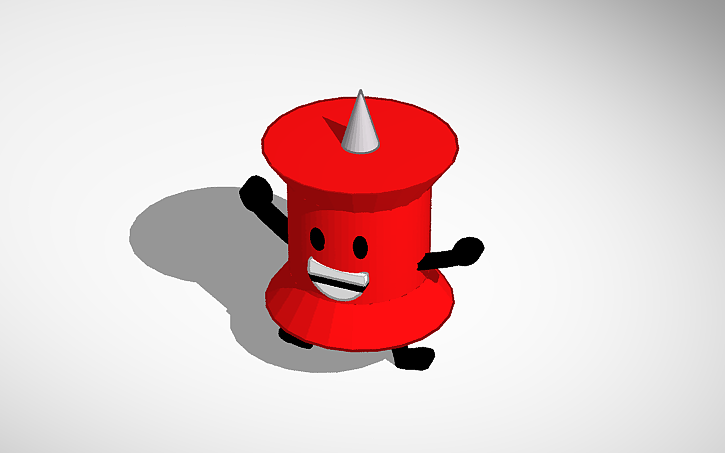 3D design pin - bfdi - Tinkercad