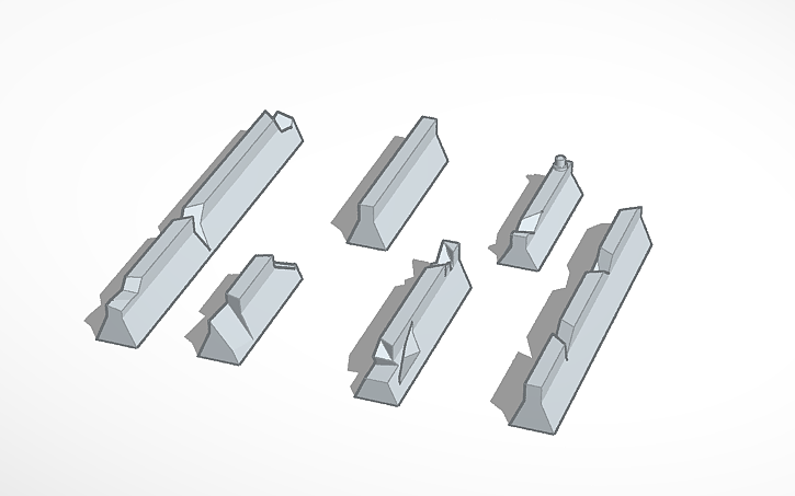3D design Concrete Barricades - Tinkercad