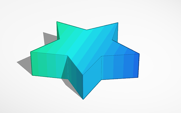 3D design water star - Tinkercad