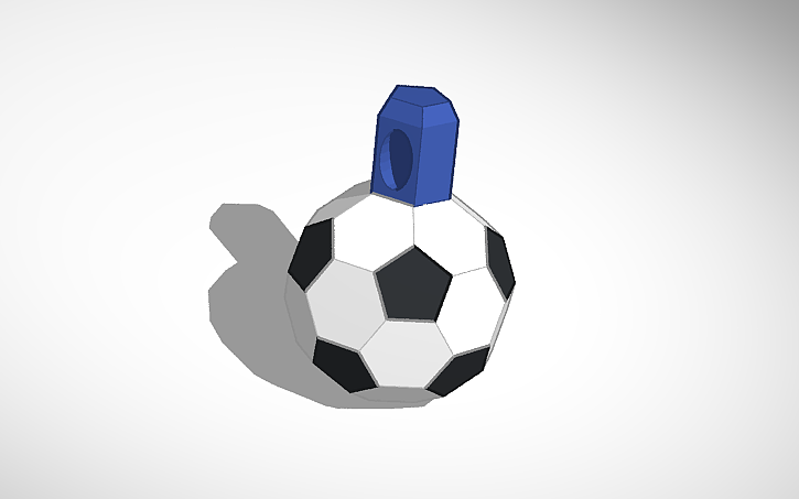 3D design Soccer ball keychain - Tinkercad