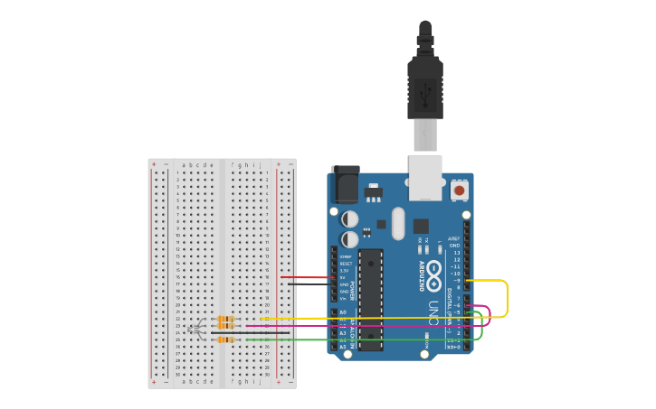 Circuit design Orly Lara/Paula Moreno - Tinkercad