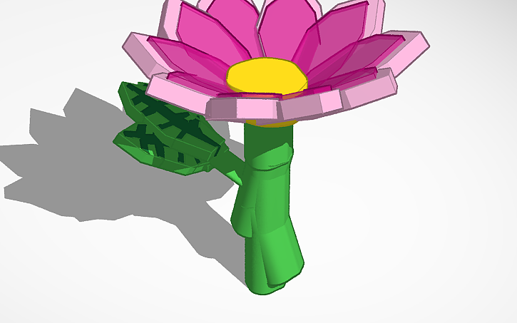3D design 100% sketch flower - Tinkercad