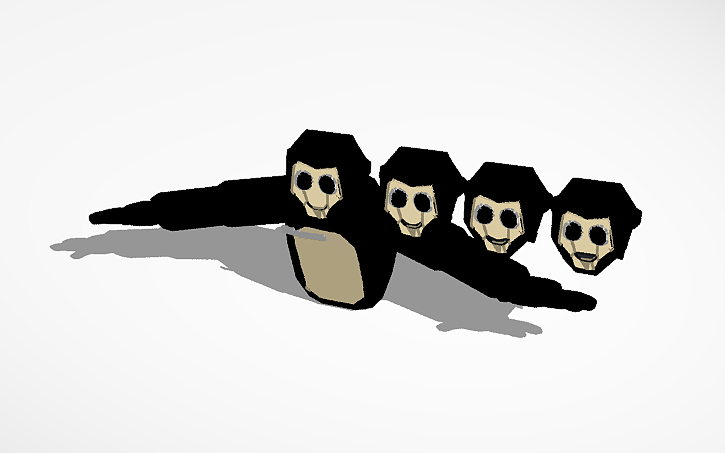 3D design gorilla 3d model - Tinkercad