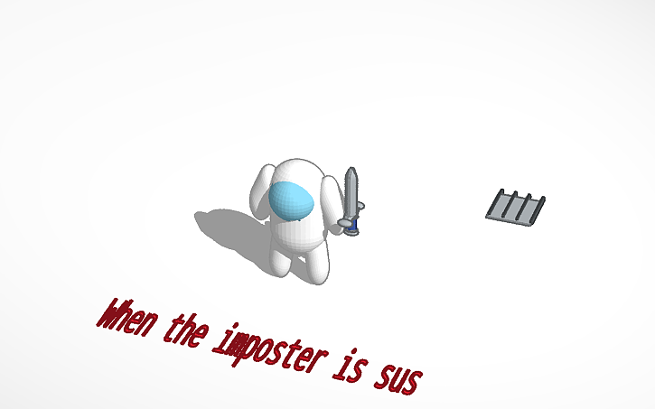 3D design among us imposter - Tinkercad