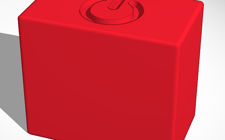 3D design Power Button - Tinkercad