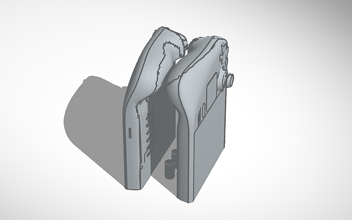 3D design Steam Deck CAD cut in half for printing - Tinkercad