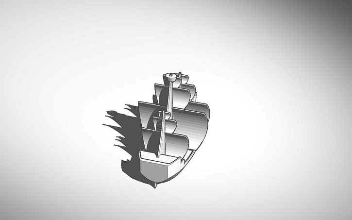3D design Pirate Ship - Tinkercad