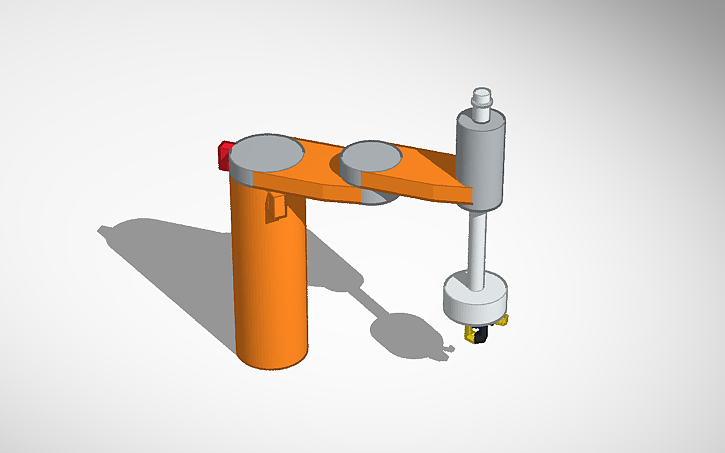 3D design SCARA robot with gripper - Tinkercad