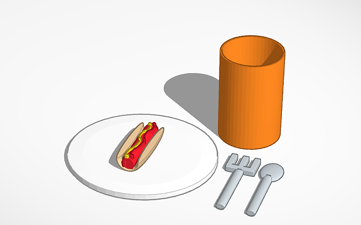 3D design food dexter - Tinkercad
