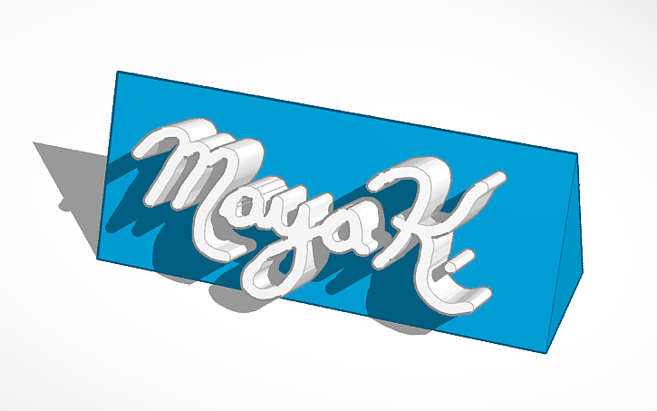 3D design Name Plate - Tinkercad