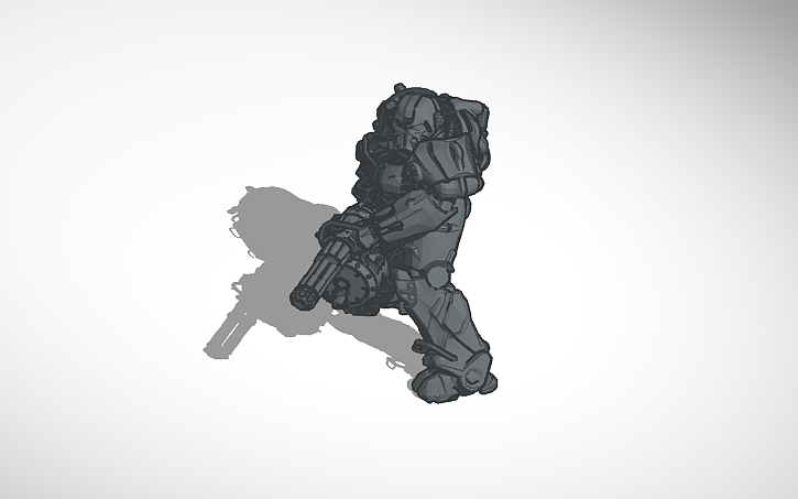 3D design T-60 Power Armor - Tinkercad