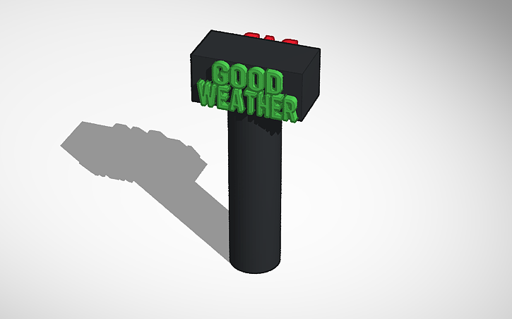 3D design weather sign - Tinkercad