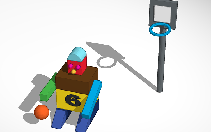 3D design basketball robot - Tinkercad