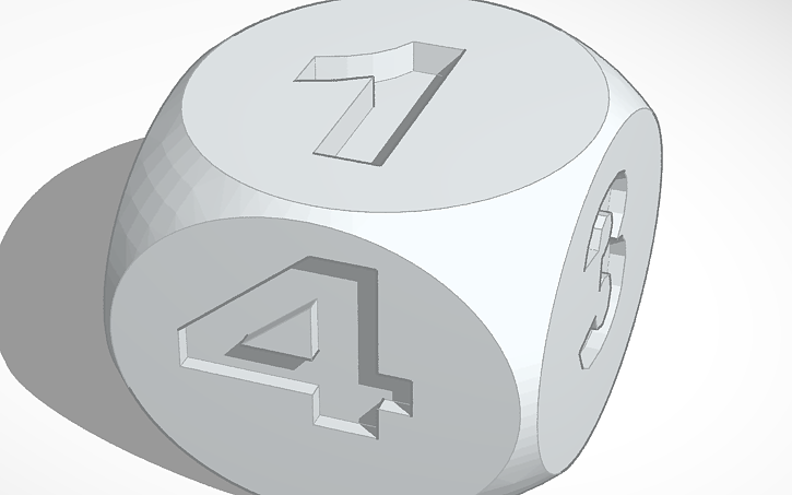 3D design Dado - Tinkercad