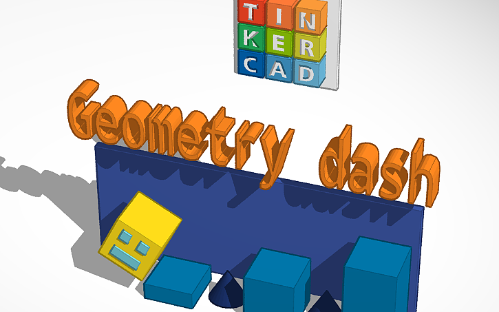 3D design Geometry dash - Tinkercad