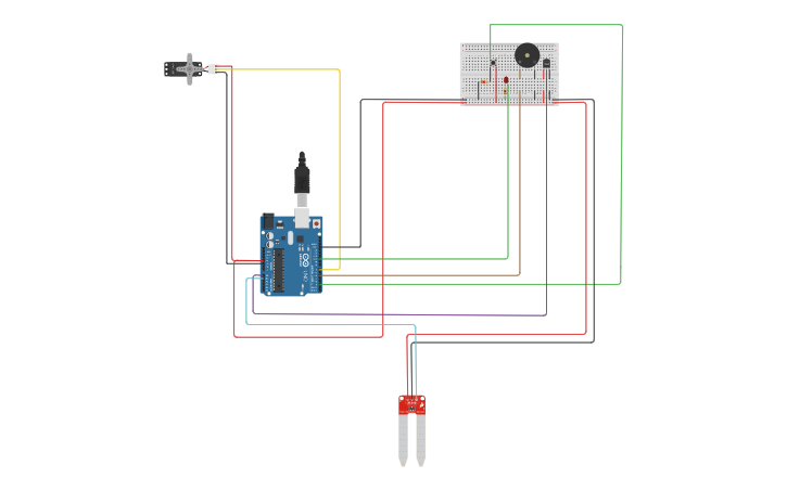 Circuit design Smart Cradle System - Tinkercad