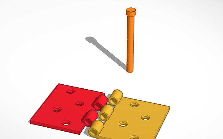 3D design hinge - Tinkercad