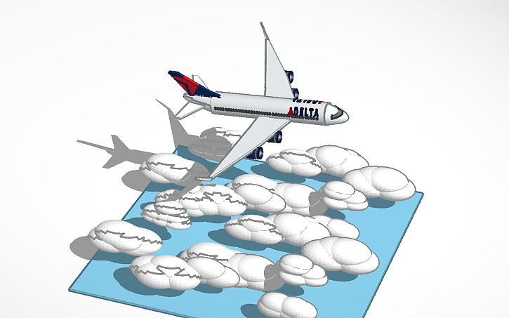 3D design Delta Airplane - Tinkercad