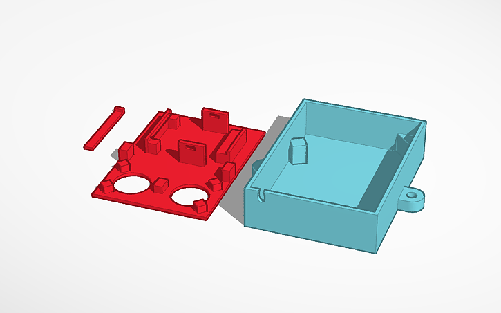 3D design HC-SR04 Ultrasonic Sensor Mount for Mini D1 ESP8266 - Tinkercad