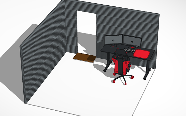 3D design Gaming setup - Tinkercad