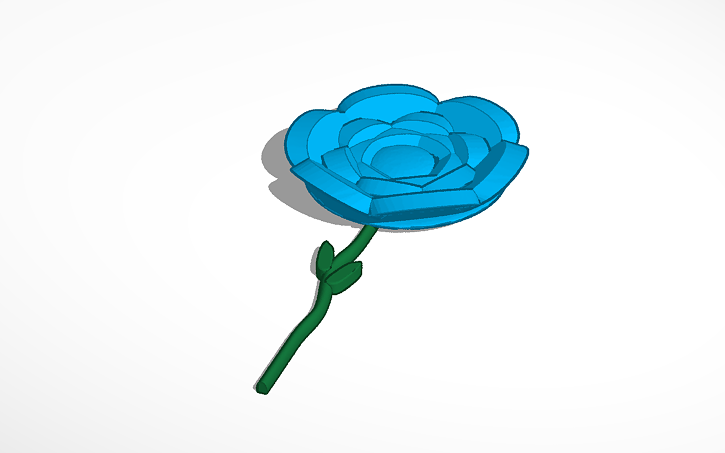 3D design Rose Flower - Tinkercad