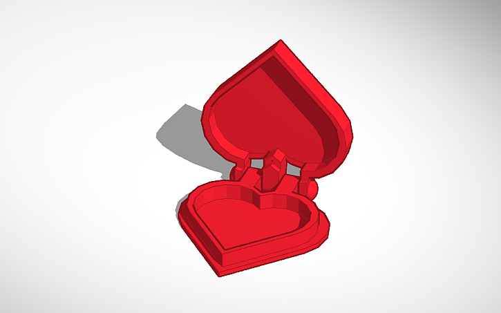 3D design Joanie's Hinged Heart Box - Tinkercad