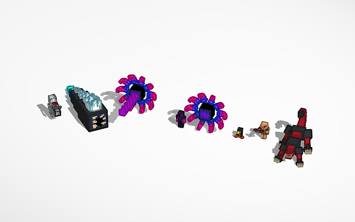 3D design Some custom Minecraft mobs that I made. (credit to loboco ...