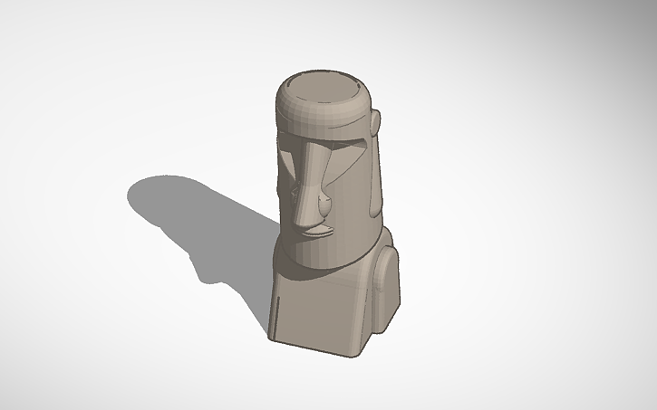 3D design Moai Statue - Tinkercad