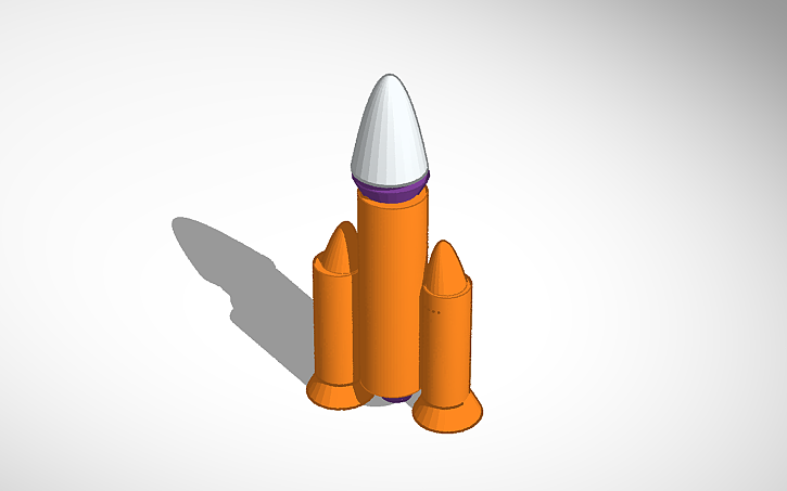 3D design rocket - Tinkercad