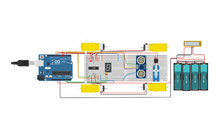 Circuit design Copy of Obstacle avoiding robot using L298N H-bridge ...