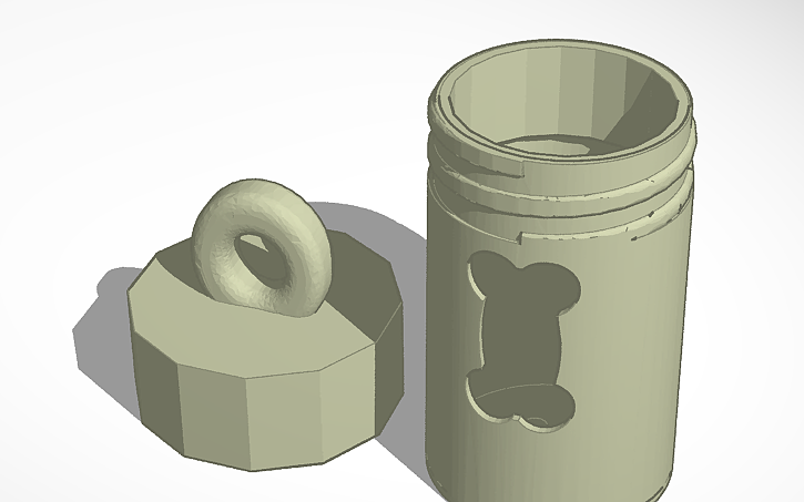 3D design Screw Cap Dog Bag Holder - Tinkercad