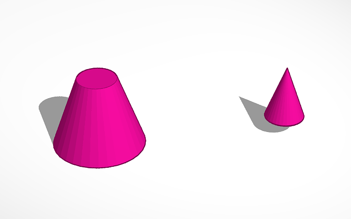 3D design Horizontale doorsnede van Roze Kegel - Tinkercad