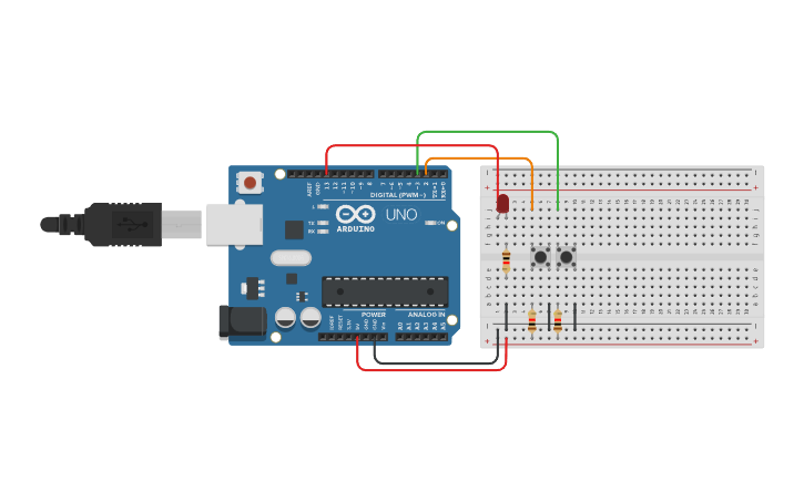 Circuit design Tutorial 2 Ej 1 - Tinkercad