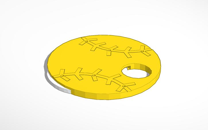 3D design softball - Tinkercad