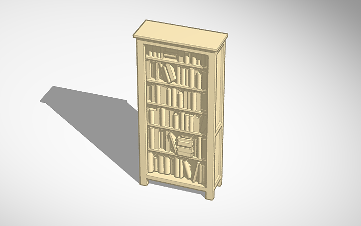 3D design Bookshelf (1:33 scale) - Tinkercad