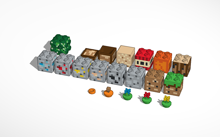 3D design Minecraft Lego Remix - Tinkercad