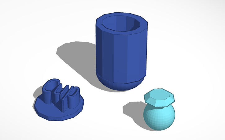 3D design Ball in a Cup - Tinkercad