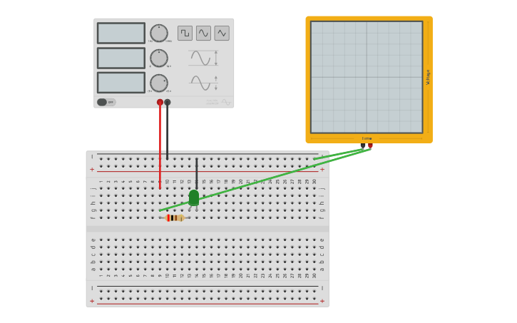Circuit design Breadboard - Tinkercad